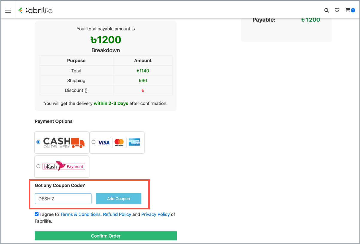Fabrilife Coupon Code 2022 → DESHIZ (Flat 10% Off)